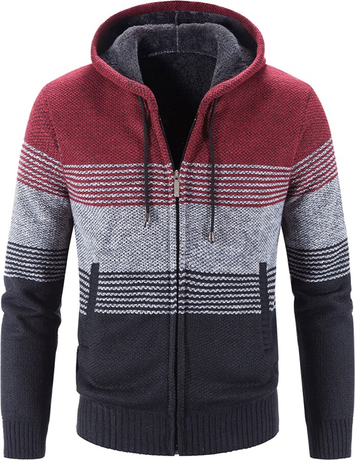 Hasagimol Men's Winter Down Sweat Jacket with Zip Traditional Jacket ...