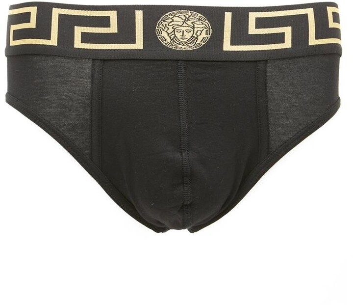 Versace Greca Border Briefs - ShopStyle