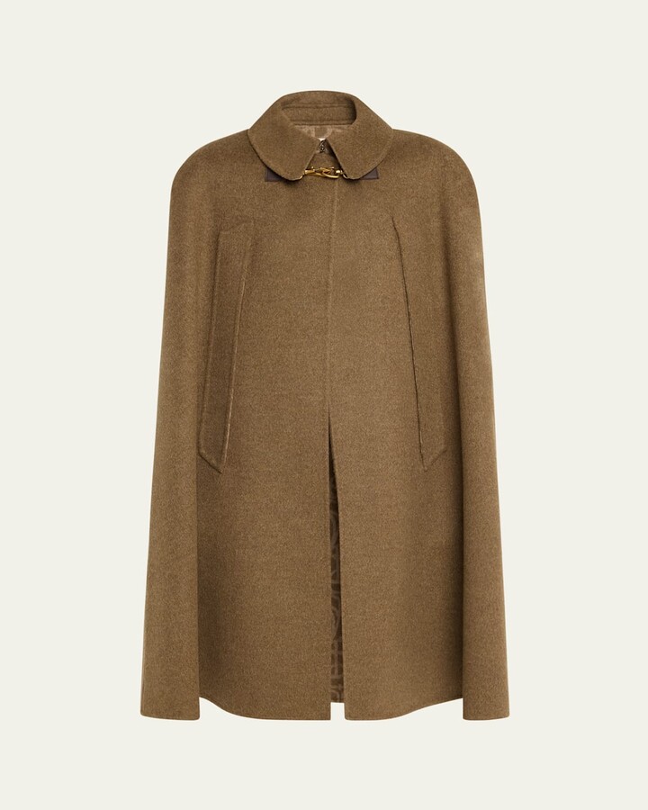 Burberry Clasp-Closure Wool-Cashmere Cape - ShopStyle