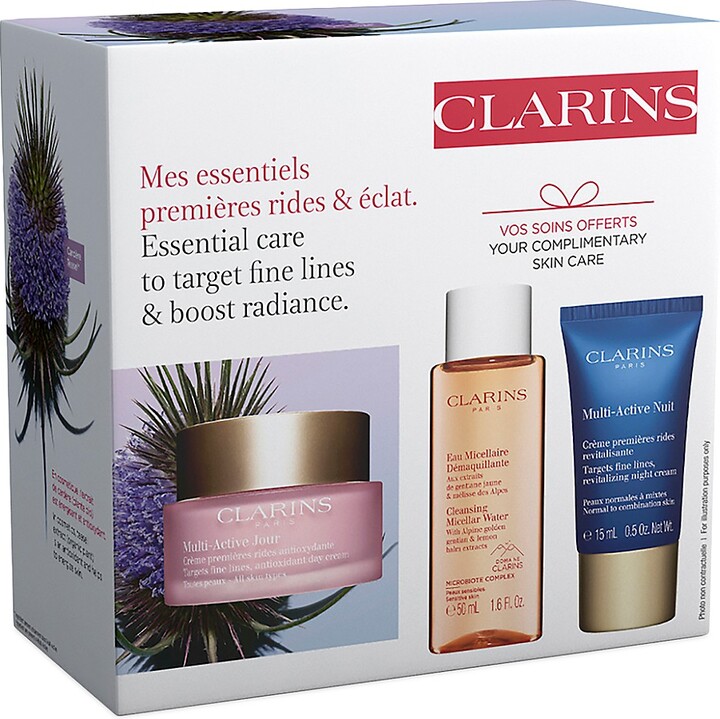 Clarins Women's Limited-Edition Multi-Active 3-Piece Starter Kit ...
