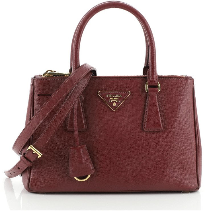 Prada Double Zip Lux Tote Saffiano Leather Small - ShopStyle