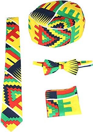 Culture Royals Genuine Africa style Kente Suit accessory set containing ...