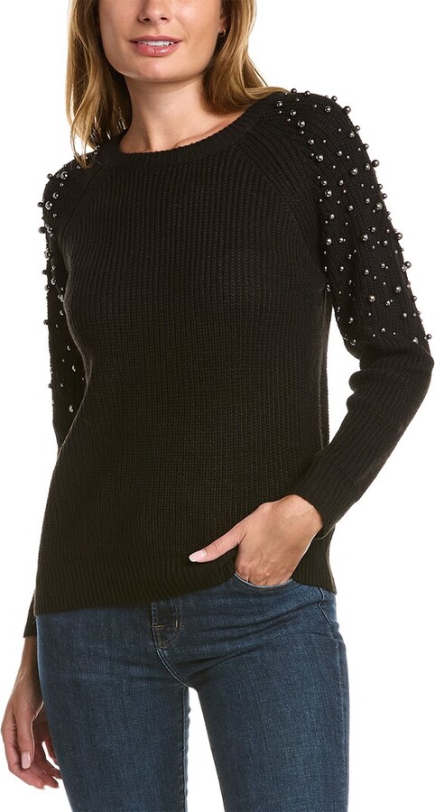 rain and rose Rain + Rose Beaded Wool-Blend Sweater - ShopStyle
