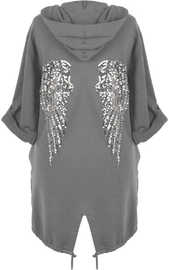 Ware the next Ladies Long Sleeve Angel Wings Hooded Cardigan Womens ...