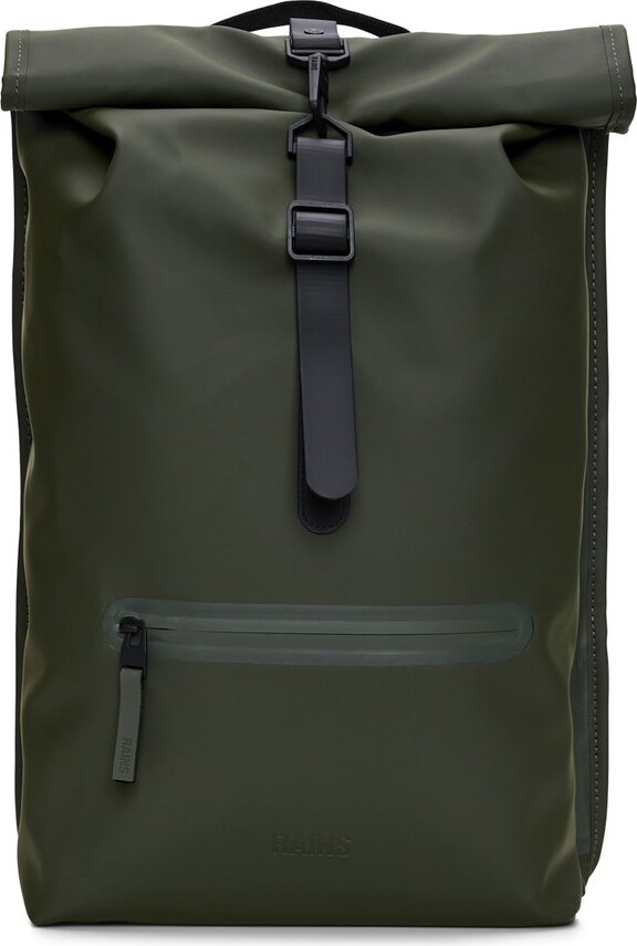 Rains Rolltop Zip-Detailed Backpack - ShopStyle