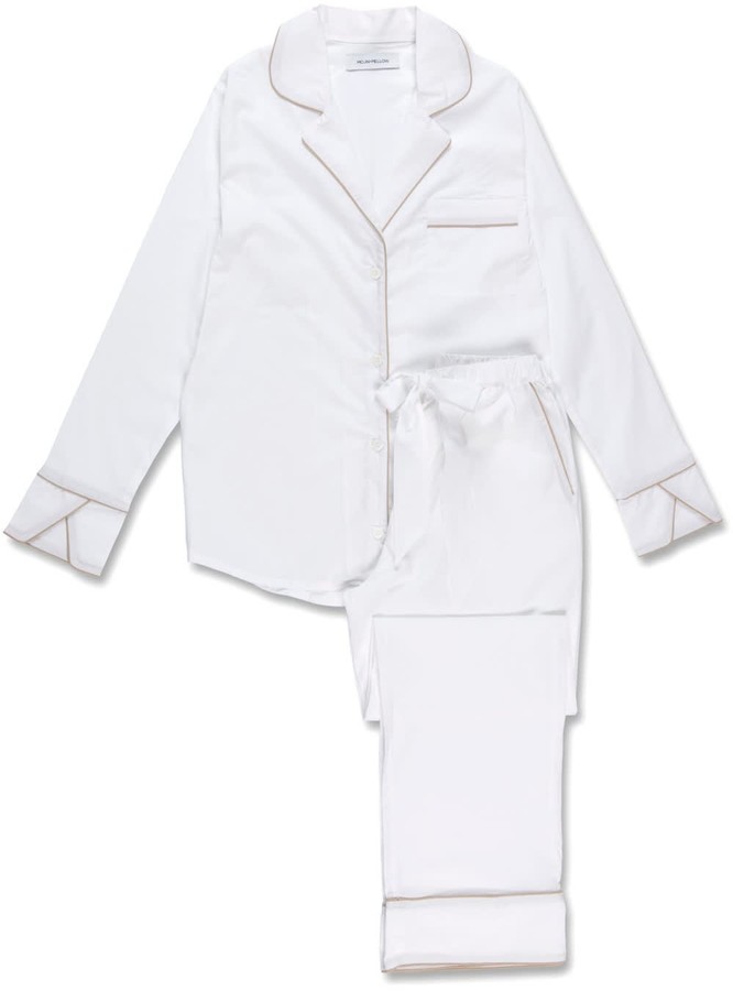 Moon + Mellow Pure White Long Set - ShopStyle Lingerie & Nightwear