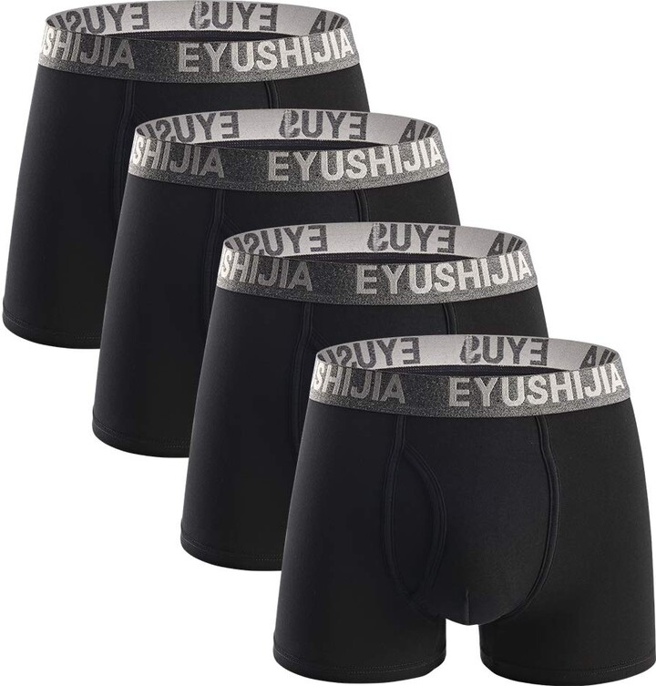Eyushijia Men's 4 Pack Comfortable Bamboo Fiber Boxer Briefs - ShopStyle
