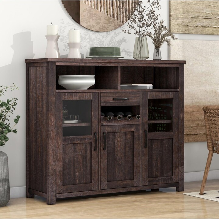 Simplie Fun Retro Sideboard Multifunctional Kitchen Buffet Cabinet with ...