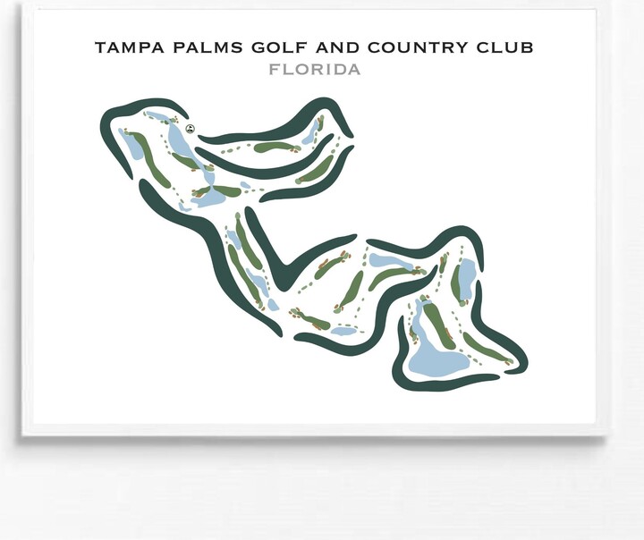Etsy Tampa Palms Golf & Country Club, Fl | Course Map, Golfer Gift ...