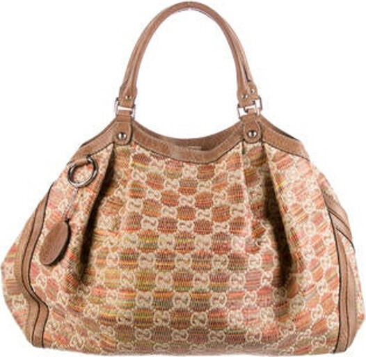 Gucci Sunset Raffia Sukey - ShopStyle Shoulder Bags