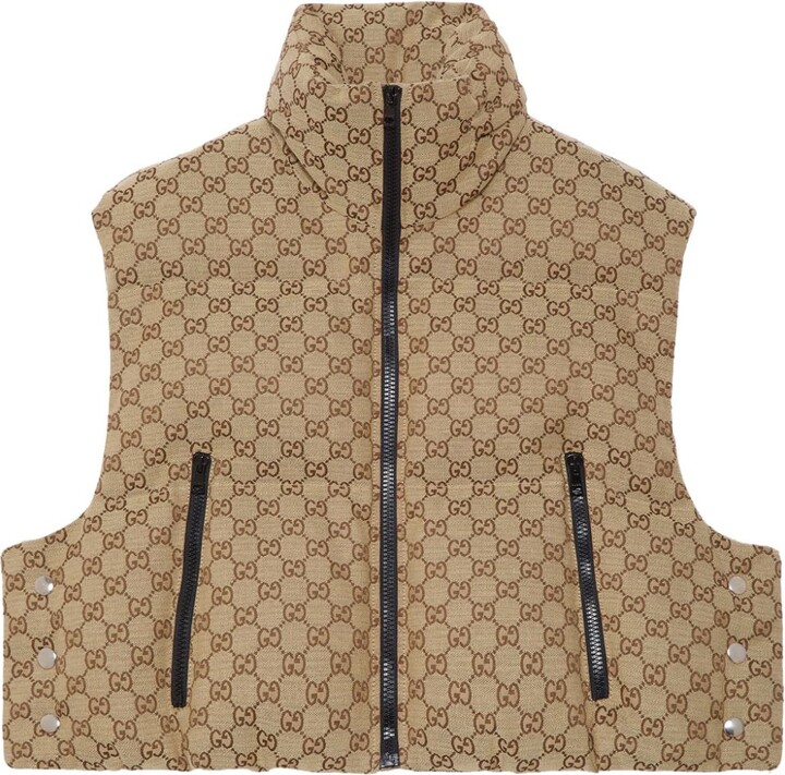 Gucci GG Supreme padded gilet - ShopStyle Vests