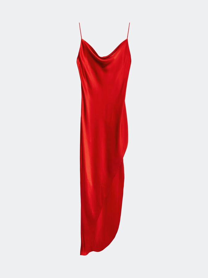 Fleur Du Mal Cowl with High Slit Slip Dress - ShopStyle