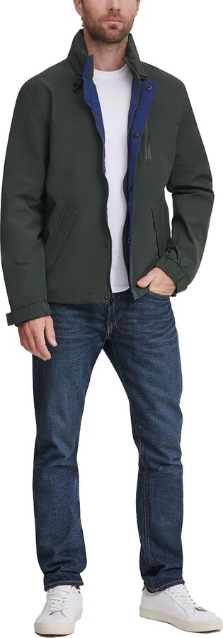 Cole Haan Mens Hidden Hood Cold Weather Raincoat - ShopStyle