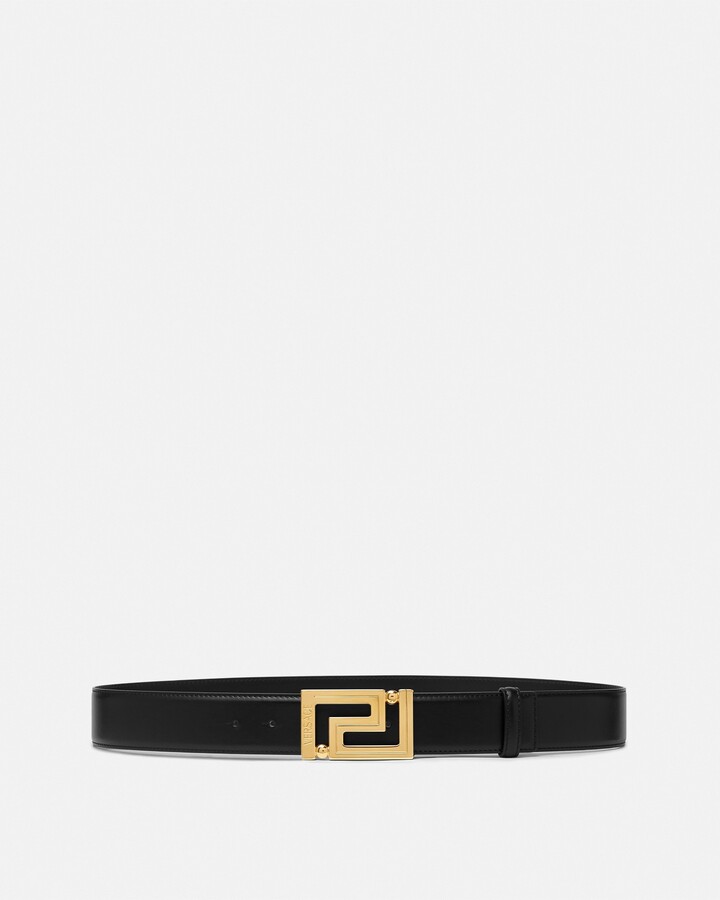 Versace Greca Leather Belt - ShopStyle