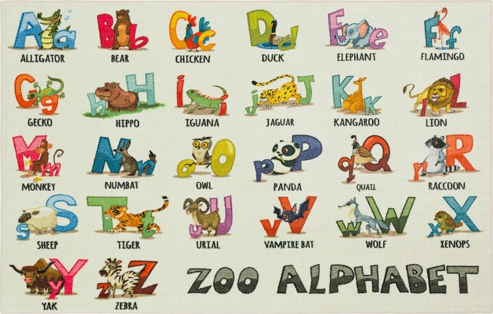 Mohawk Prismatic Alphabet Zoo Kids Rug 3'4" x 5' Area Rug - ShopStyle