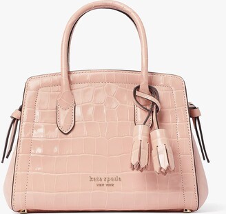 Kate Spade Knott Croc-Embossed Leather & Suede Mini Satchel - ShopStyle