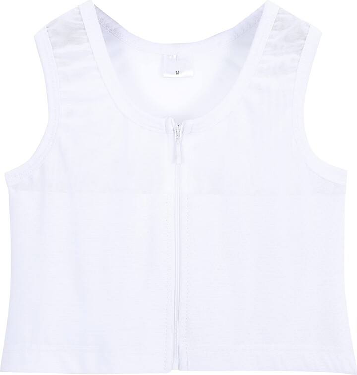 BaronHong Women Chest Binder Bra for Transgender Tomboy FTM Zip Up ...