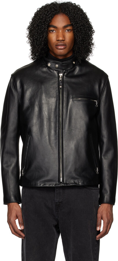Schott Black 141 Leather Jacket - ShopStyle