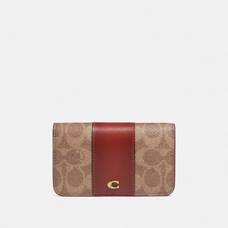 Coach Slim Card Case In Signature Canvas - ShopStyle