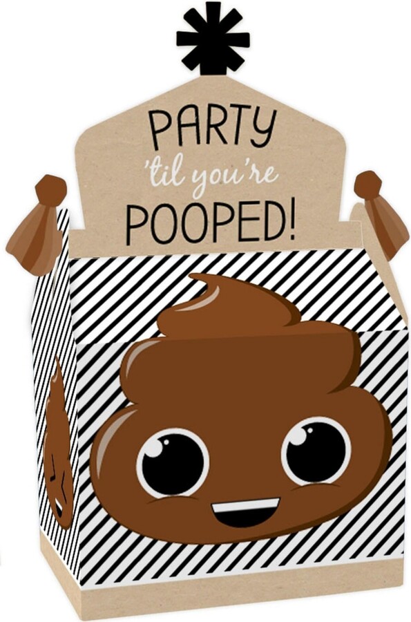 Big Dot of Happiness Party 'Til You're Pooped - Treat Box Party Favors ...