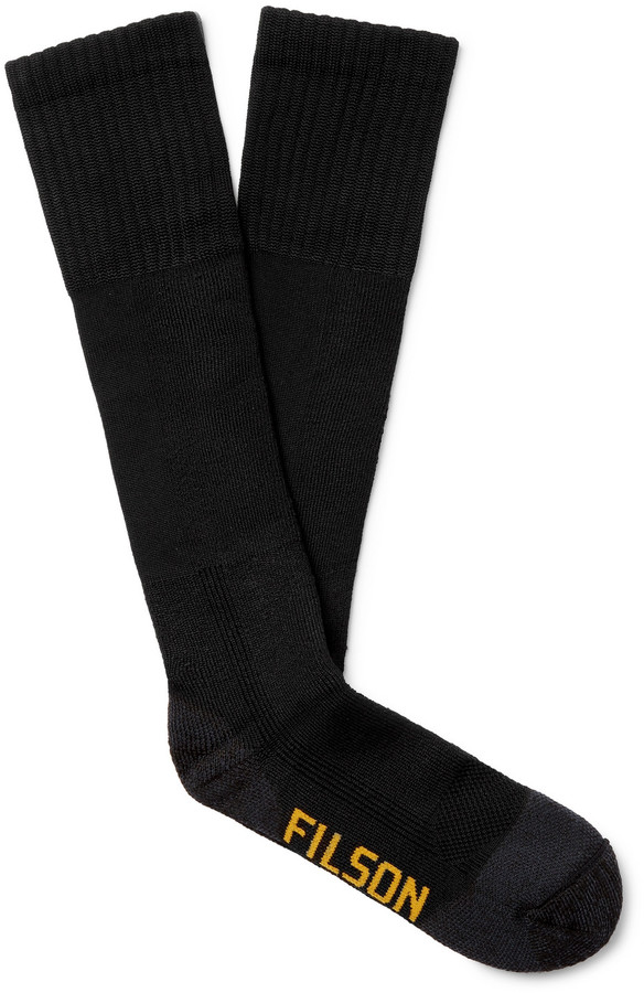 Filson Logo-Intarsia Stretch-Knit Socks - ShopStyle
