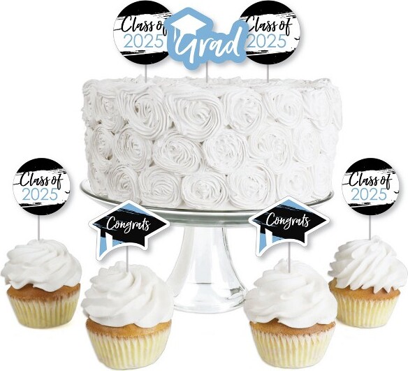 Big Dot of Happiness Light Blue 2025 Graduation Party - Dessert Cupcake ...