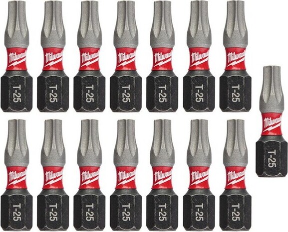 Milwaukee 48-32-5014 SHOCKWAVE Insert Bit Torx T25 (15 Pack ...