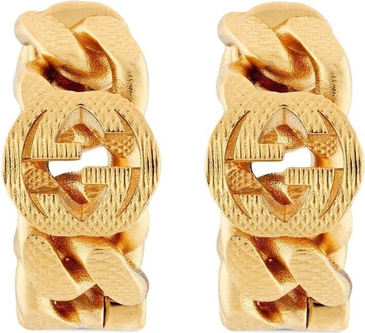 Gucci Interlocking G hoop earrings - ShopStyle