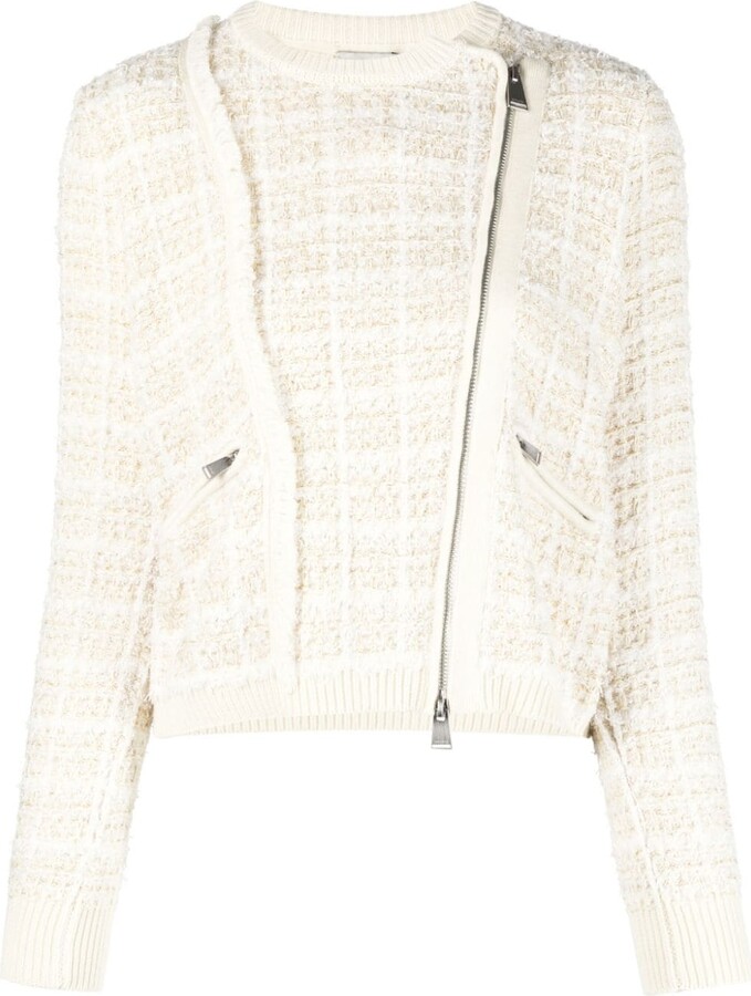 Simkhai Zip-Up Tweed Jacket - ShopStyle