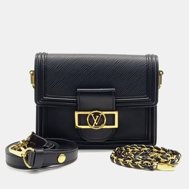 Louis Vuitton Black Leather Epi Mini Dauphine bag - ShopStyle