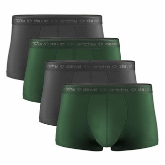 DAVID ARCHY Men's Dual Pouch Underwear Micro Modal Trunks Separate ...