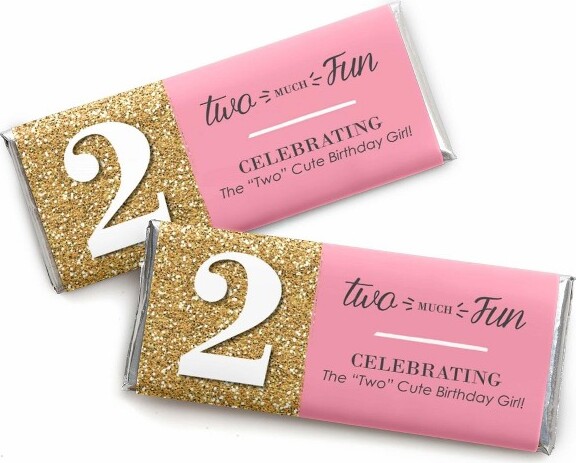 Big Dot of Happiness Two Much Fun - Girl - 2nd Birthday Party Favors ...