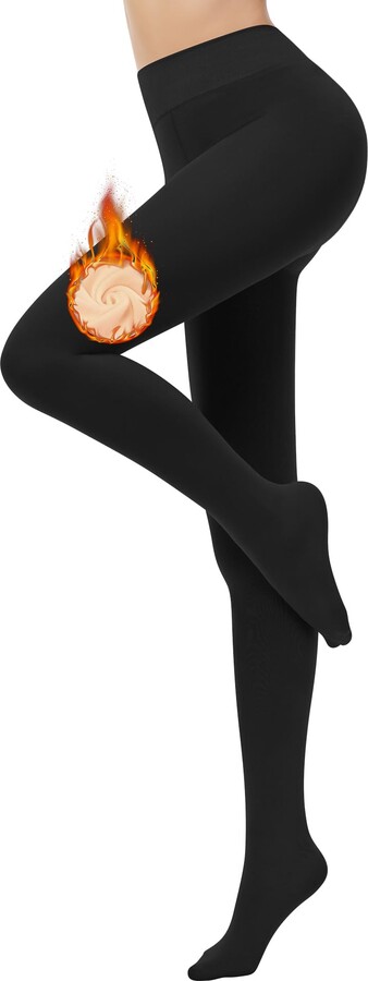 DOCUMO Fleece Lined Tights Women Thermal Warm Winter Tights That Look ...