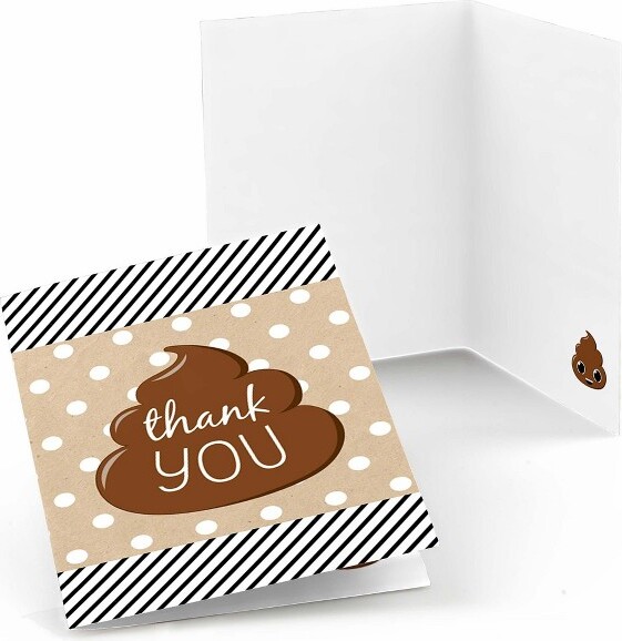 Big Dot of Happiness Party 'Til You're Pooped - Poop Emoji Party Thank ...