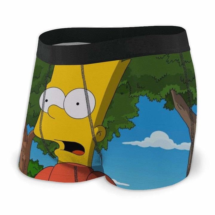 EWRVSXZ Simpsons Bart Men's Boxer Briefs Underpants Print Design with ...