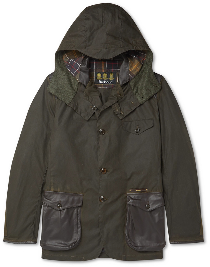 Barbour Gold Standard Supa-Commander Leather And Suede-Trimmed Quilted ...