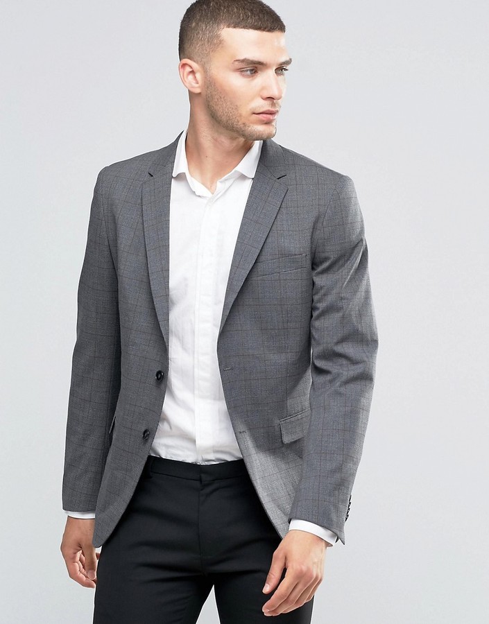 Sisley Slim Fit Suit Jacket in Prince of Wales Check - ShopStyle