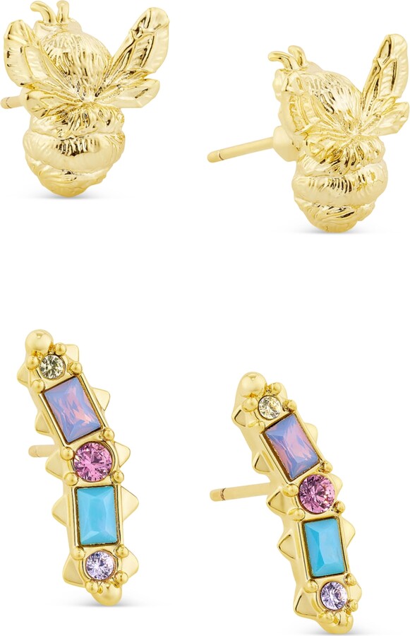 Kendra Scott 2-Pc. Set Bee & Multicolor Crystal Stud Earrings - ShopStyle