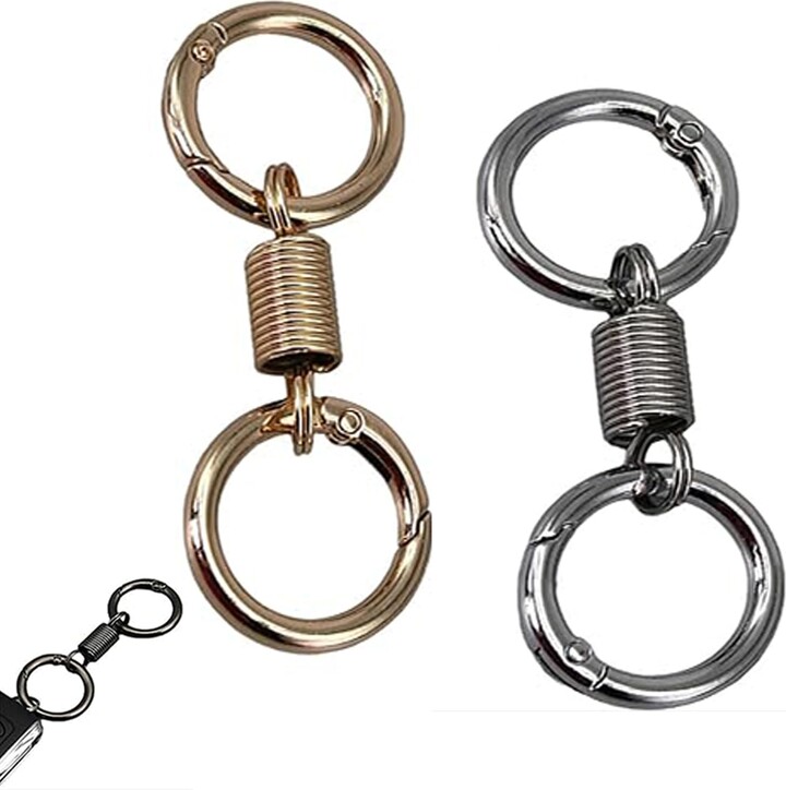 DIOWUS Nordic Retro Spring Double Ring Keychain - ShopStyle
