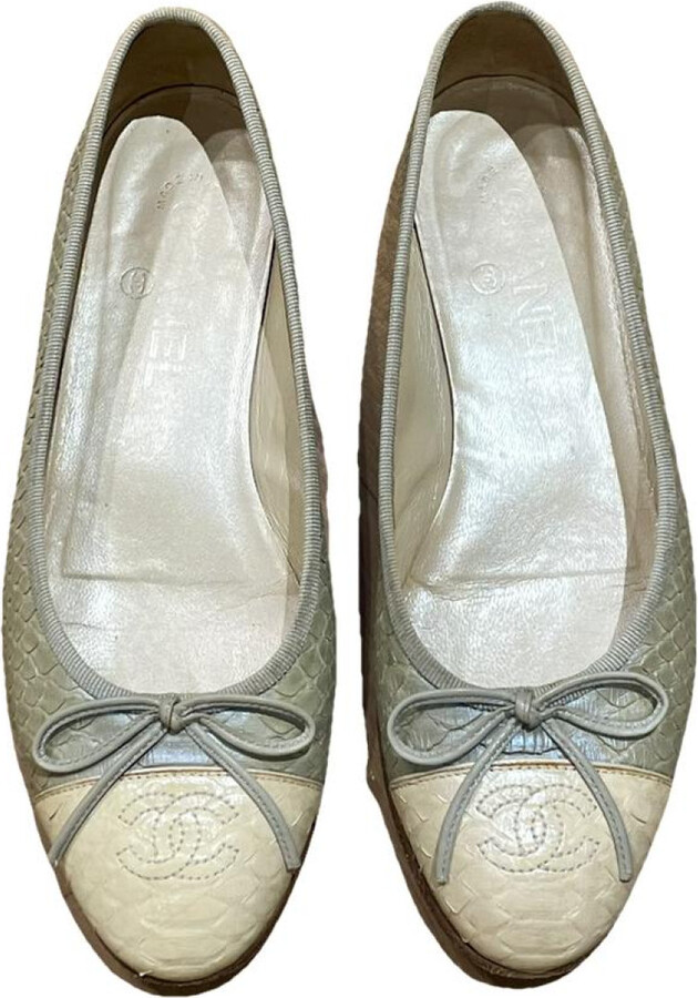 Chanel Cambon python ballet flats - ShopStyle