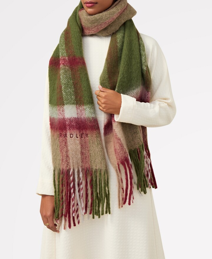 Radley London Fluffy Check Scarf - ShopStyle Scarves & Wraps