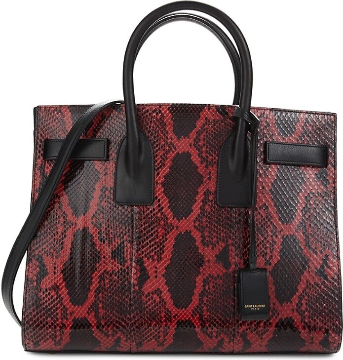 Saint Laurent Python Leather Satchel - ShopStyle