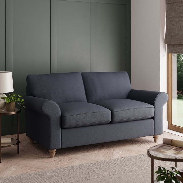 Dunelm Rosa Soft Chenille 2 Seater Sofa Soft Chenille Navy - ShopStyle