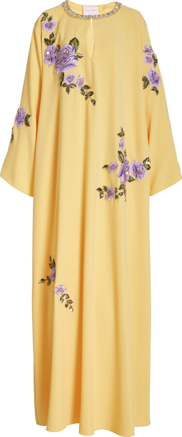 Carolina Herrera Embroidered Cutout Caftan - ShopStyle Day Dresses