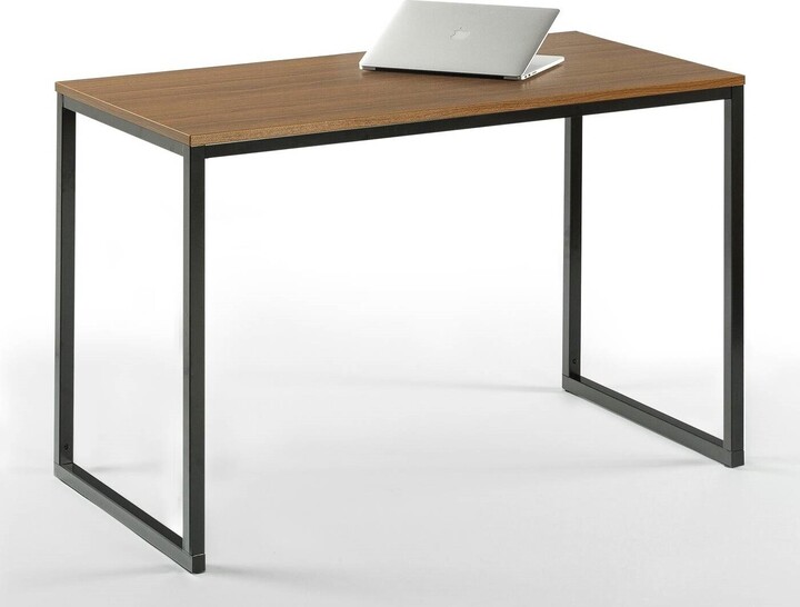 Modern Home Office Desk with Metal Frame and Wood Table Top - ShopStyle