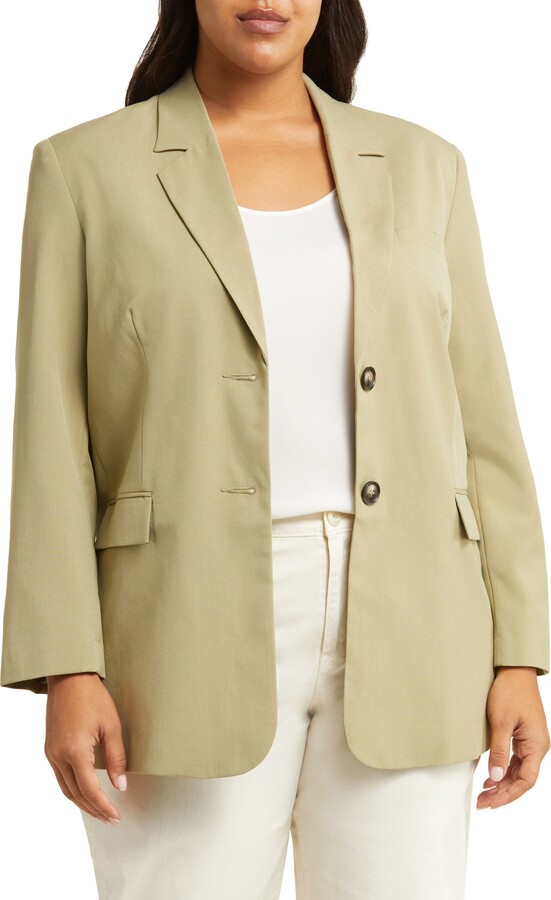 ASOS DESIGN Curve Commuter Suit Blazer - ShopStyle