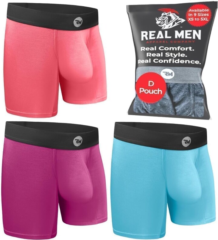 RM Real Men Real Men Bulge Enhancing Pouch Underwear for Men – 1 or 3 ...