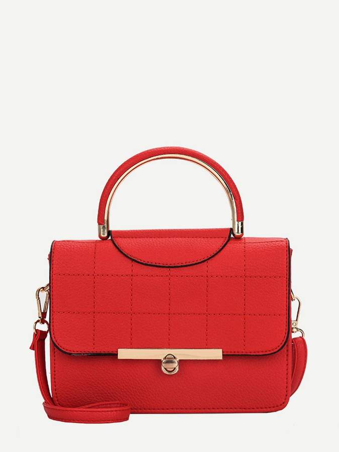 Shein Seam Detail Pebble Grab Bag - ShopStyle