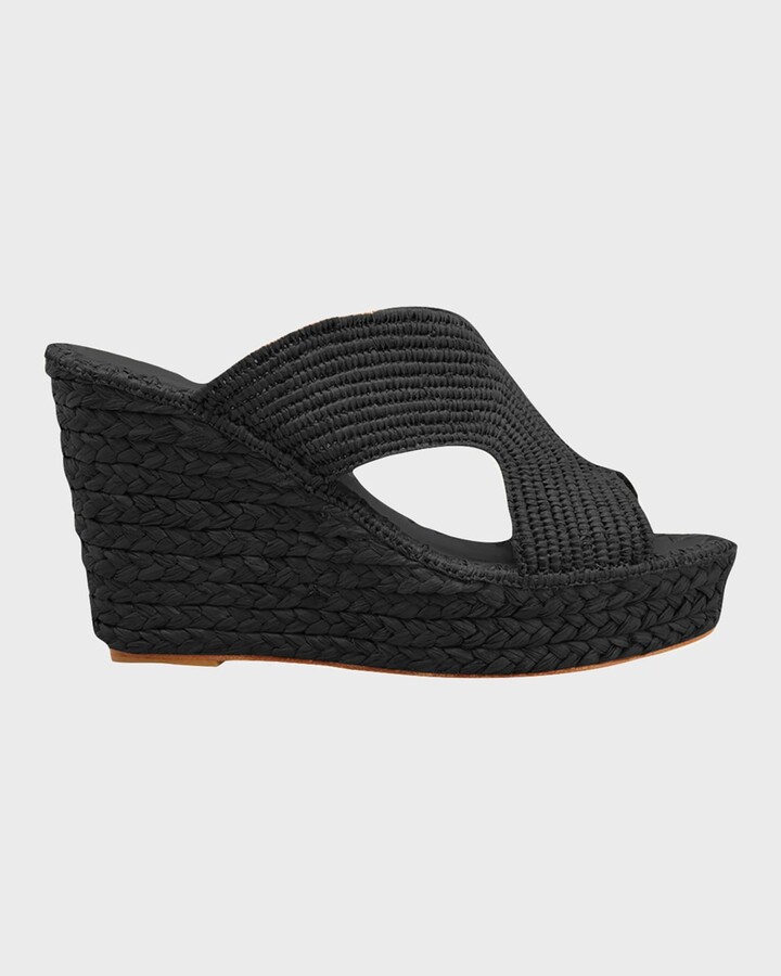 Carrie Forbes Lina Cutout Slide Wedge Sandals - ShopStyle