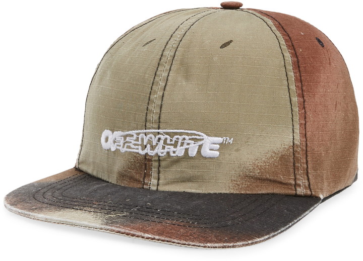 Off-White Pivot Logo Camo Baseball Cap - ShopStyle Hats